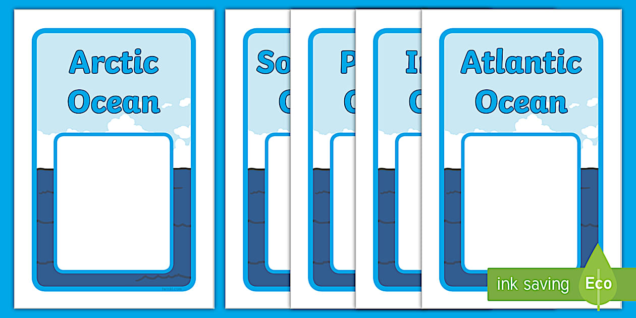 Editable IKEA Tolsby/Fiestad 5 Oceans Group Signs and Labels