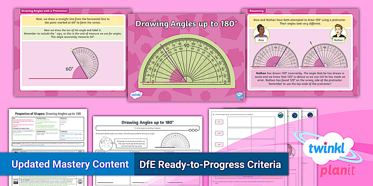 👉 Y5 Properties of Shape Planit Maths Lesson 4 Measure Angles in Degrees