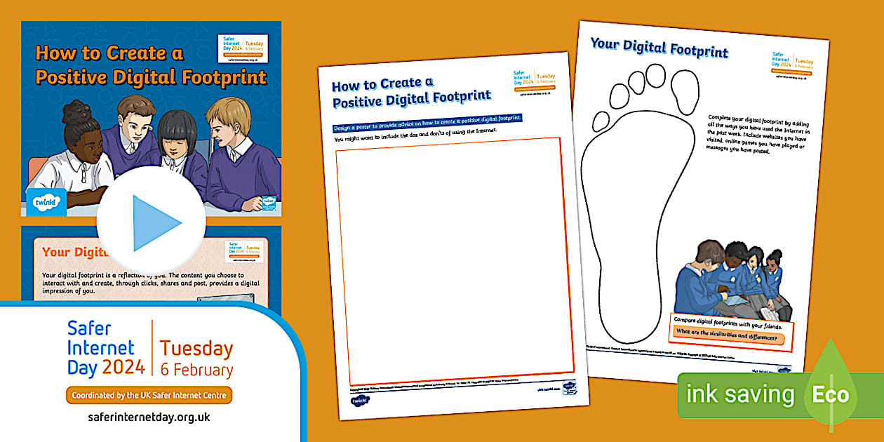 FREE! - How to Create a Good Digital Footprint - Twinkl - KS2