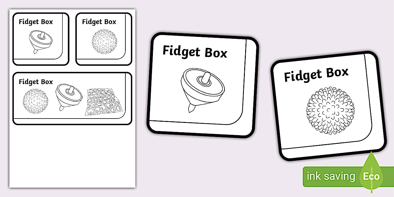 Fidget Box Labels (Teacher-Made) - Twinkl