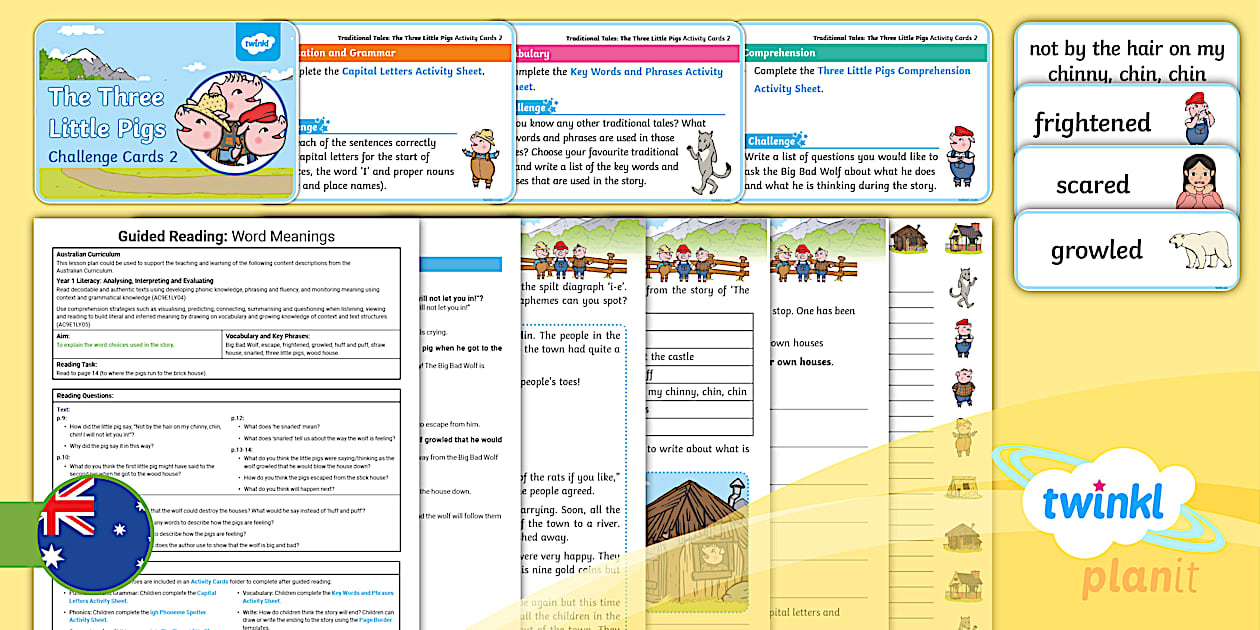 Year 1 The Three Little Pigs Guided Reading Session 2