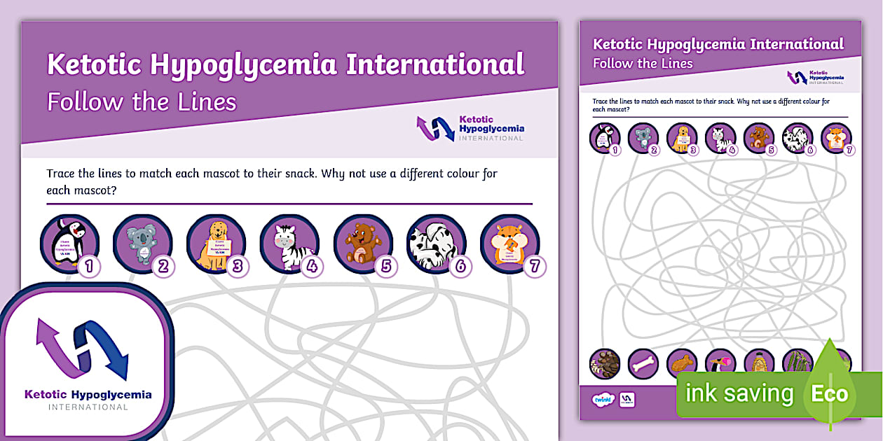 Ketotic Hypoglycemia International Follow the Lines - Twinkl