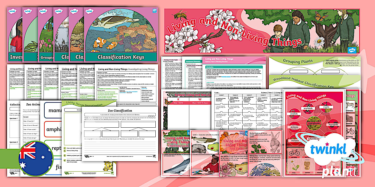 Year 3 Science Living and Non-Living Things Unit Pack