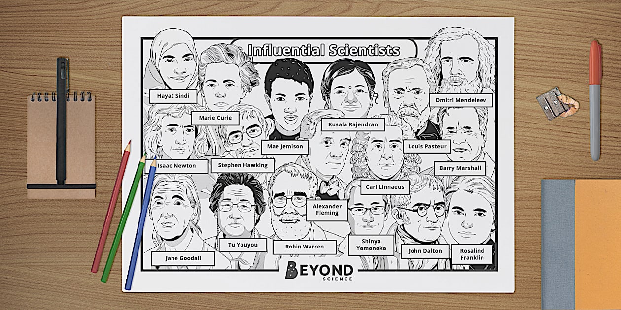 Influential Scientists Colouring (teacher made) - Twinkl