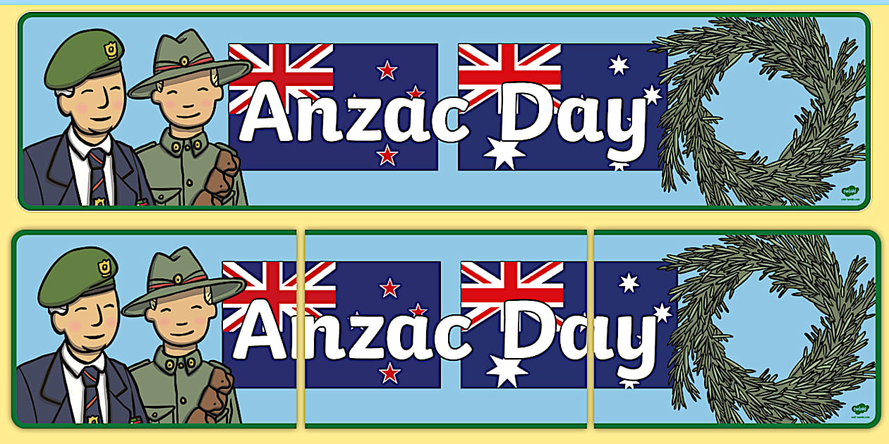 Anzac Day Rosemary Wreath Display Banner