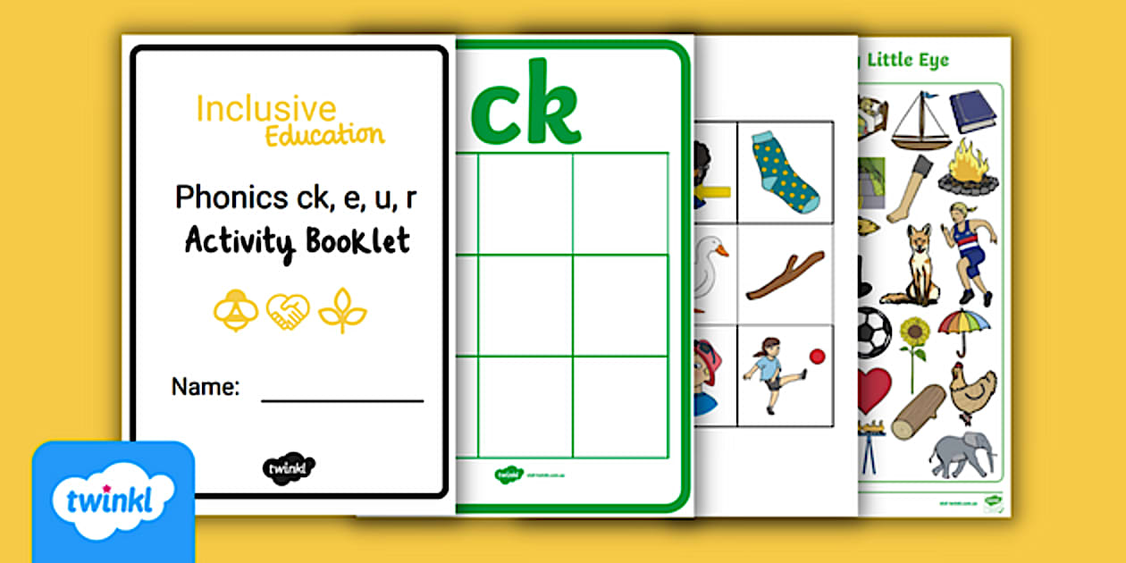 Inclusive Education ck,e,u,r Phonics Activity Booklet
