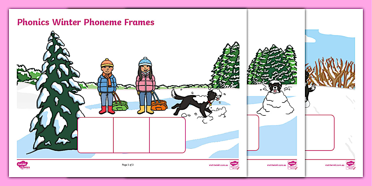 Twinkl Phonics Winter Phoneme Prompt Frames (teacher made)