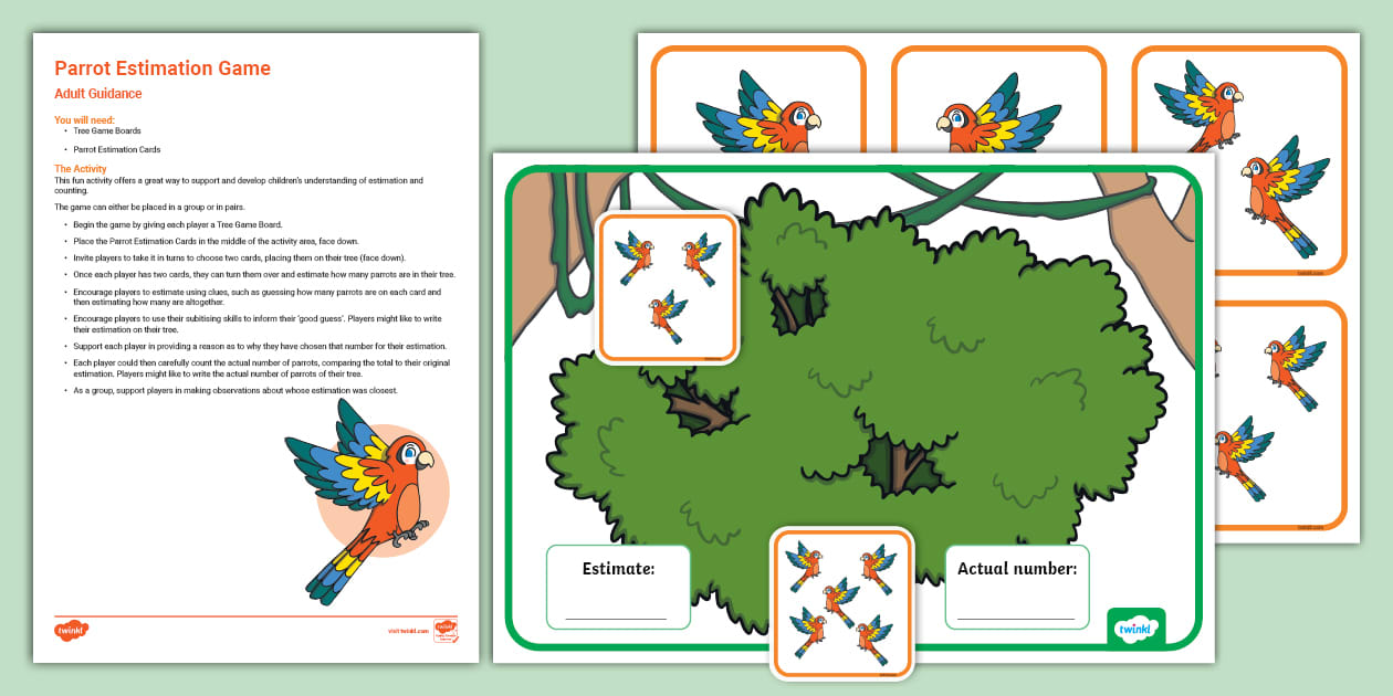 Parrot Estimation Game | Twinkl (teacher made) - Twinkl