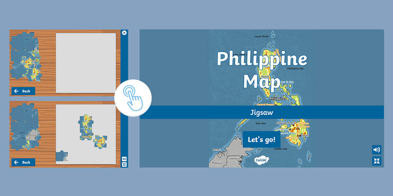 Philippine Map Interactive Jigsaw Game (teacher made)