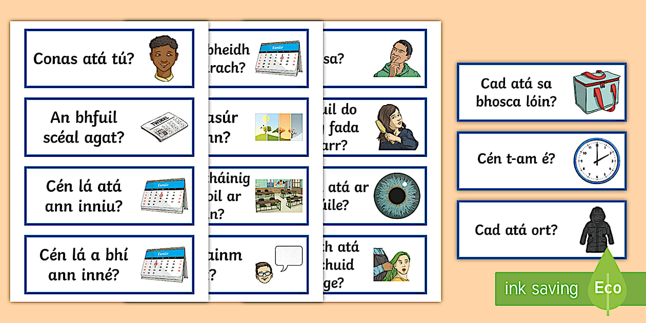 Conversation Cards Gaeilge | Cartaí Comhrá | Twinkl