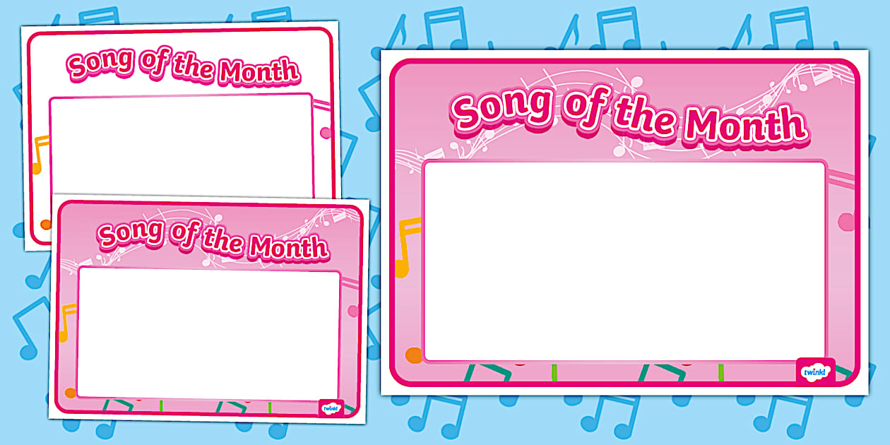 👉 Song of the Month Display Poster (teacher made)