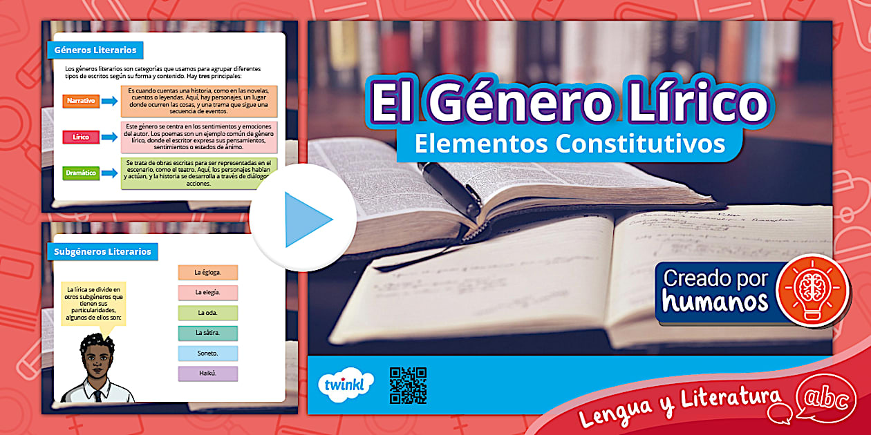 Géneros literarios: Género lírico en PPT - Twinkl