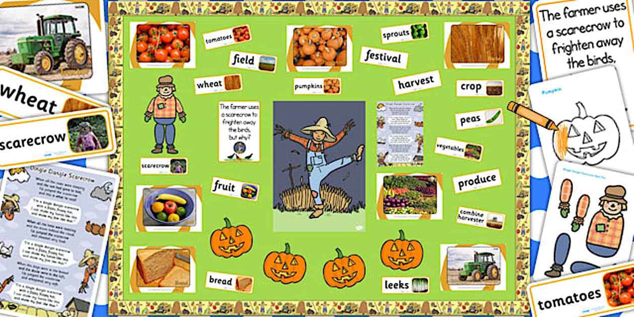 Ready Made Scarecrow Display Pack (teacher made) - Twinkl