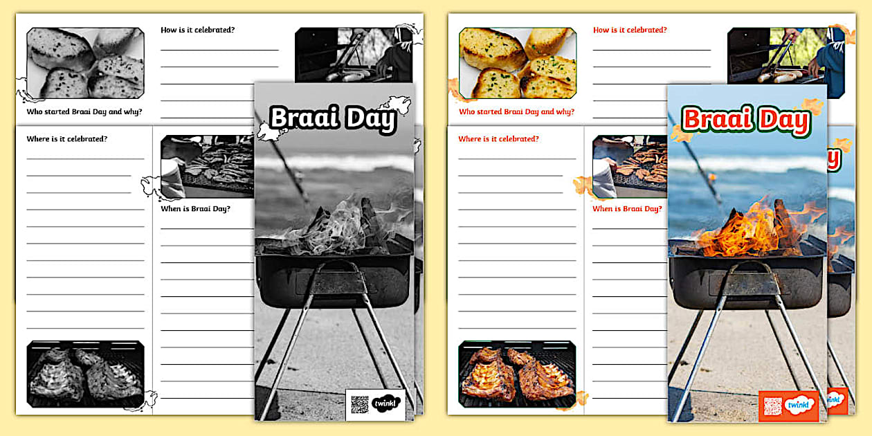 Braai Day Leaflet Template (Teacher-Made) - Twinkl
