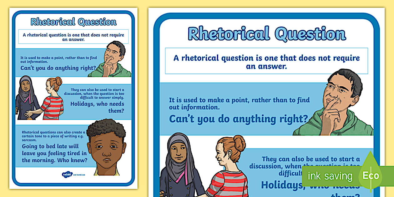 Rhetorical Questions Years 3-6 A4 Display Poster - Twinkl