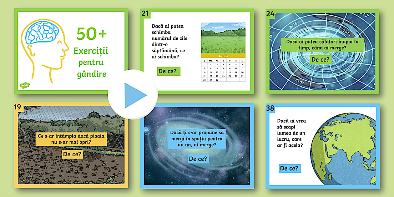 50 de exerciții pentru gândire – Prezentare PowerPoint