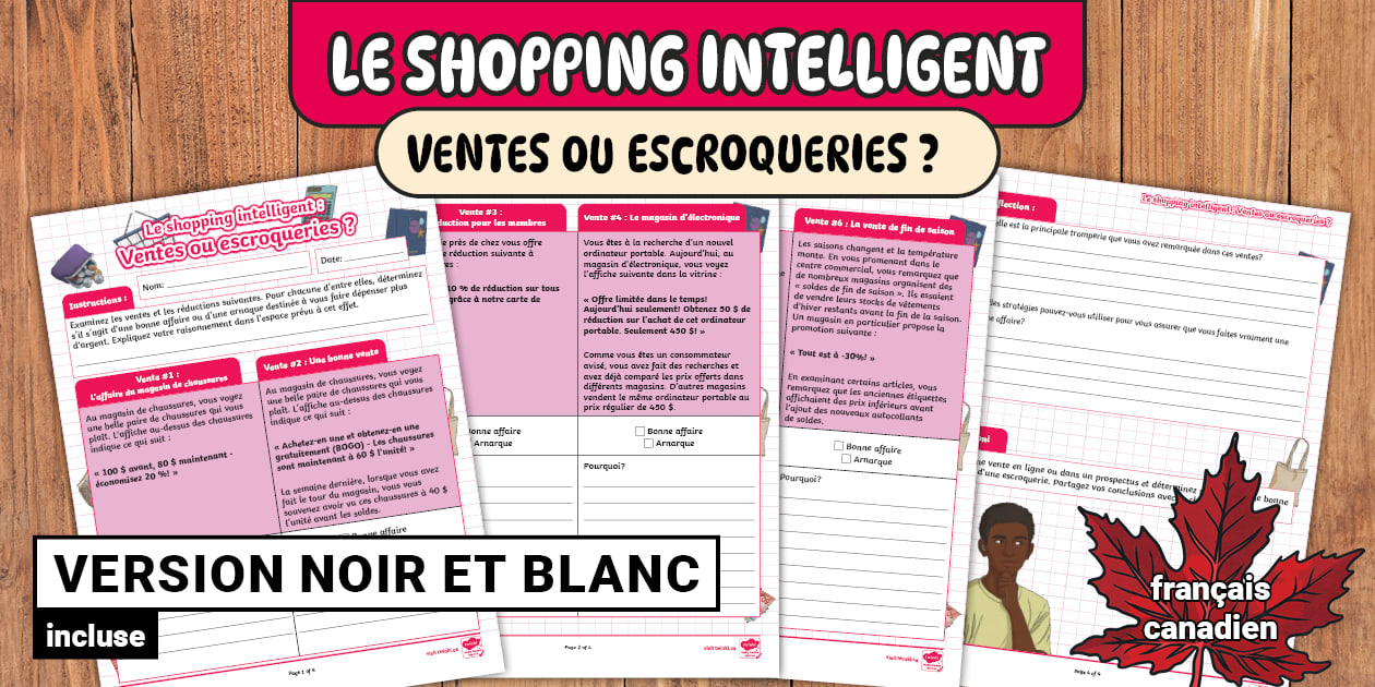 Smart Shopping: Sales or Scams? Activity French