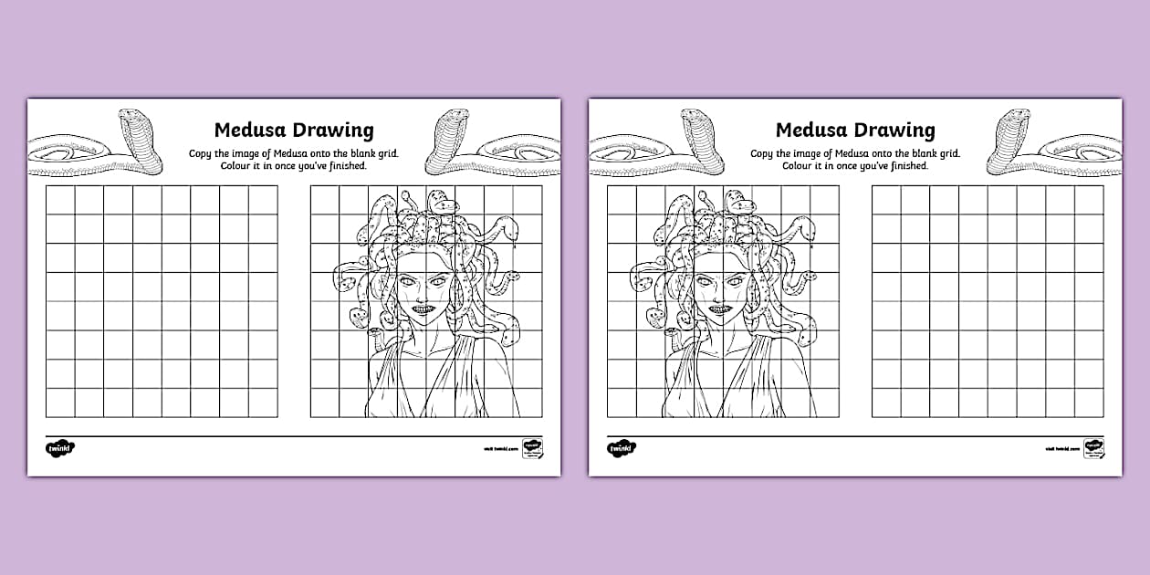 Copy the Medusa Drawing Activity (teacher made) - Twinkl