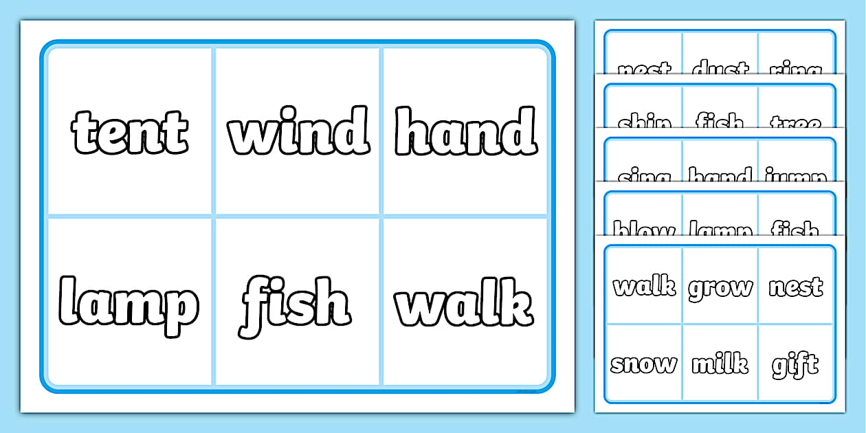 Four-Letter Bingo Card Game (teacher made) - Twinkl