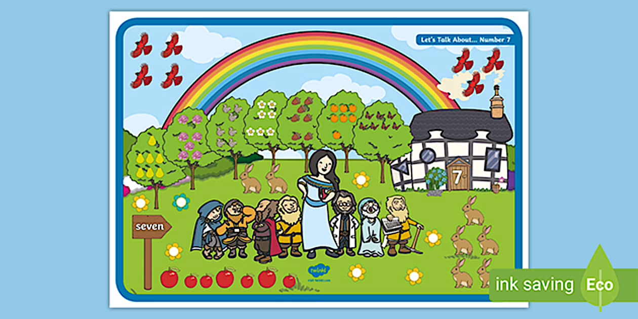 👉 Talk About Number 7 Maths Poster (teacher made)