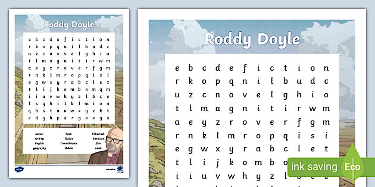 Roddy Doyle Word Search (teacher made) - Twinkl