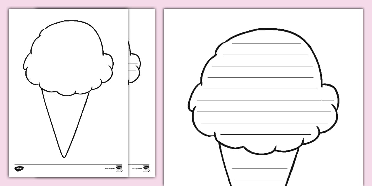 아이스크림 템플릿 | Ice Cream Writing Template