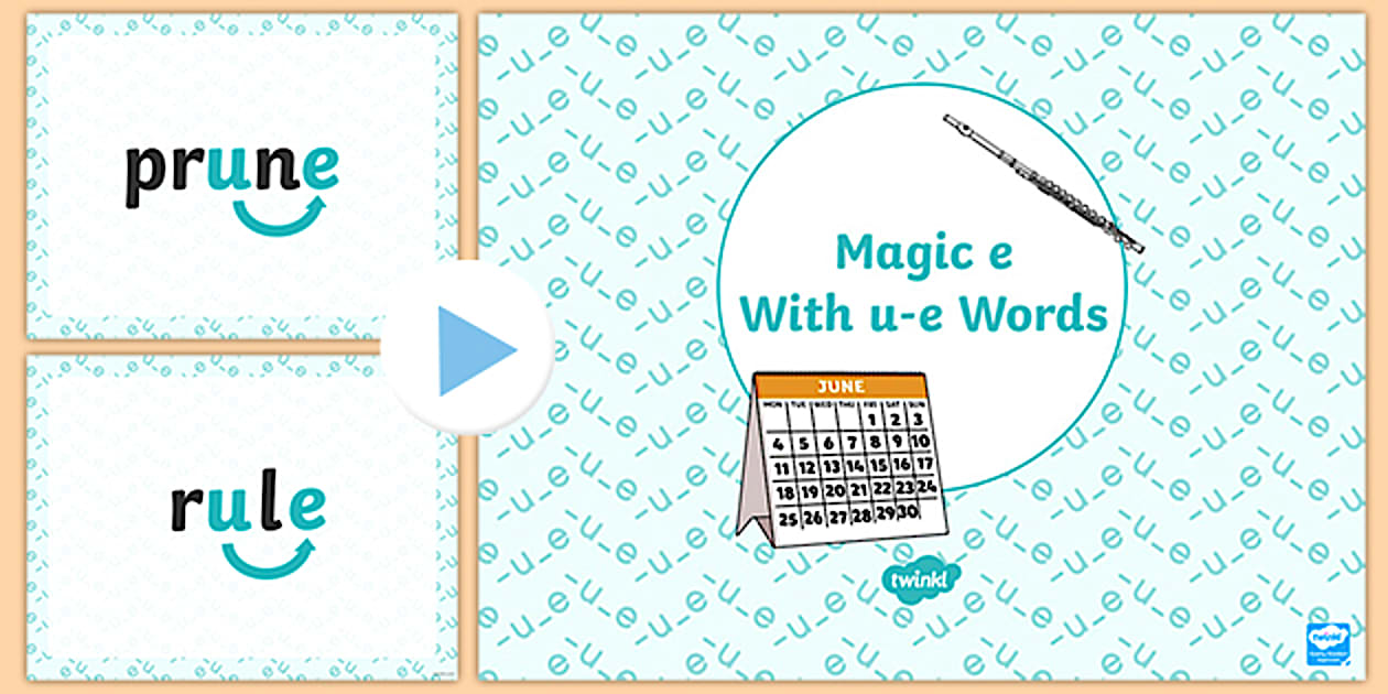 Magic e With u-e Words Quick Read PowerPoint - Twinkl