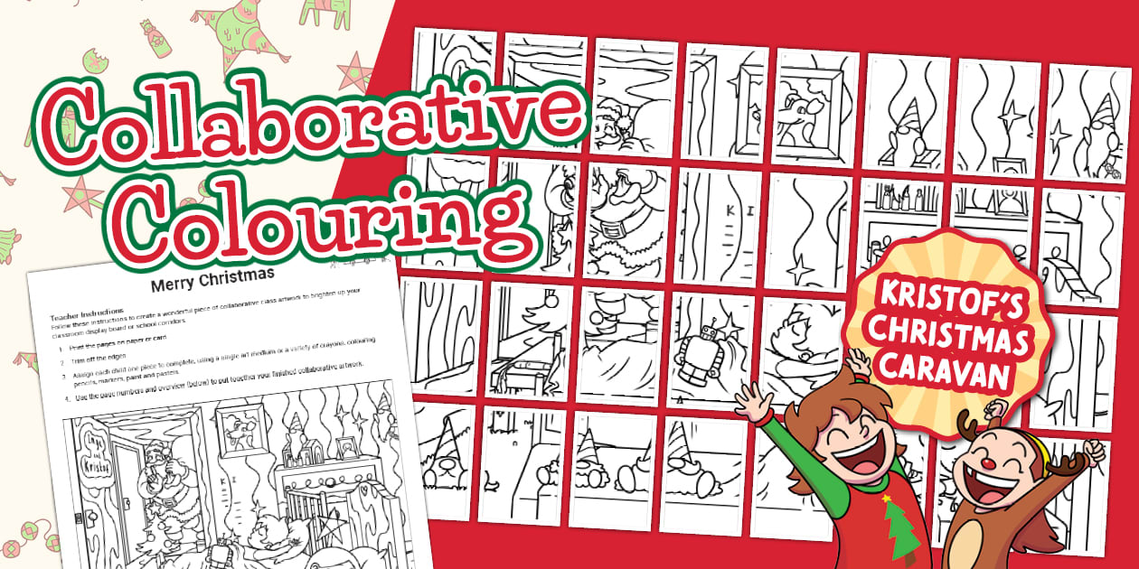 Kristof's Christmas Caravan - Collaborative Colouring In