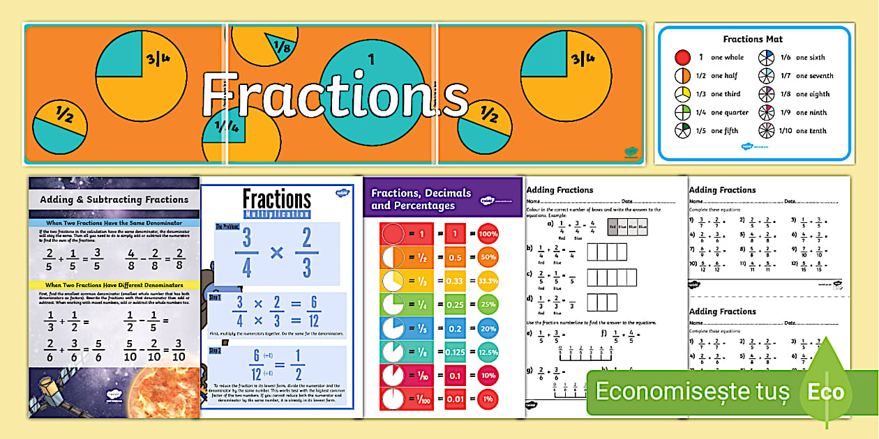 Fractions Display - LKS2 Display Pack - Maths (teacher made)