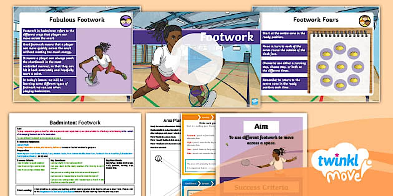 Badminton Footwork Lesson Plan - Year 4 PE - Twinkl - KS2