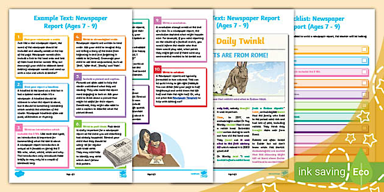 Example Text: Newspaper Report (Ages 7 - 9) - Twinkl