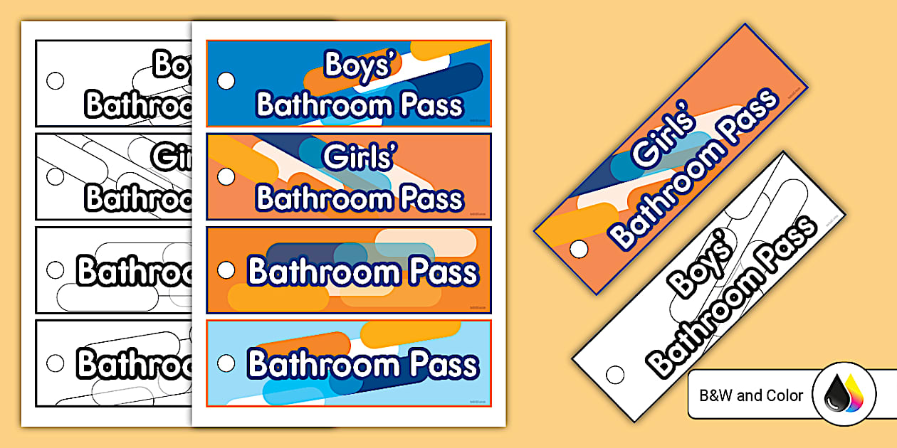 Bathroom Pass (teacher made) - Twinkl