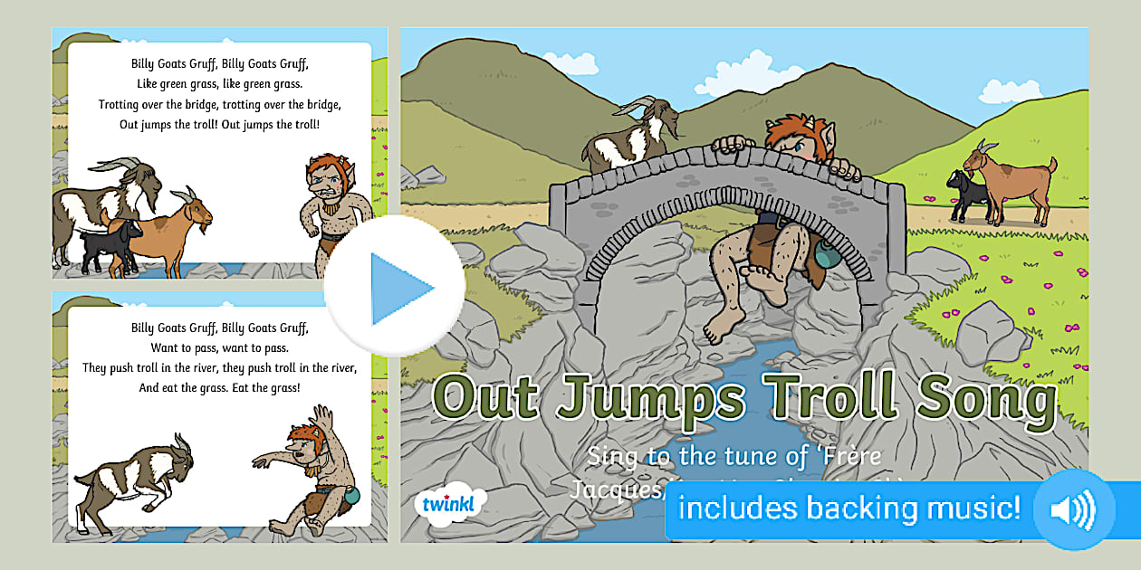 Out Jumps Troll Song PowerPoint (teacher made) - Twinkl