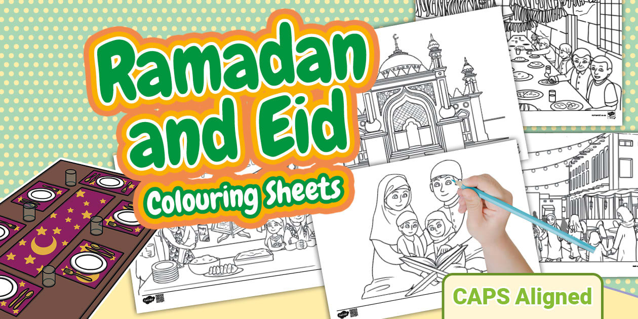 Life Skills - Ramadan and Eid Colouring Sheets