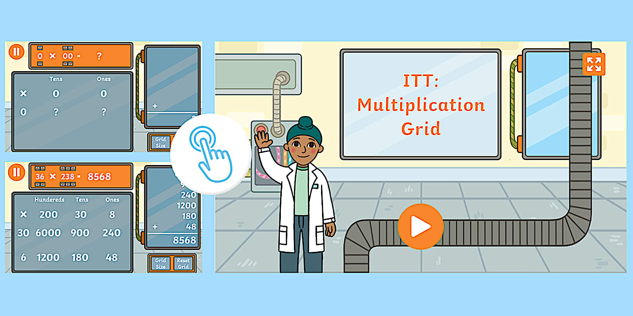 Interactive Teaching Tools: Multiplication Grid - Twinkl
