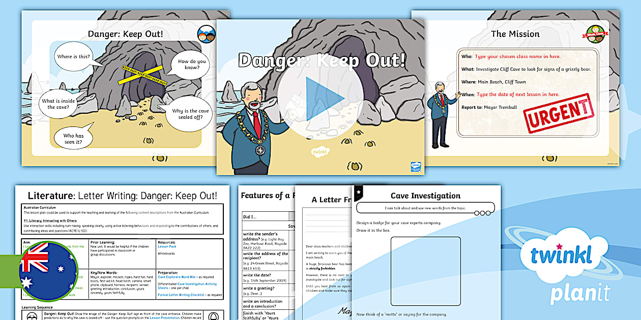 PlanIt English Year 1: Explorers: Bear Hunt: Letter Writing (1) Lesson ...