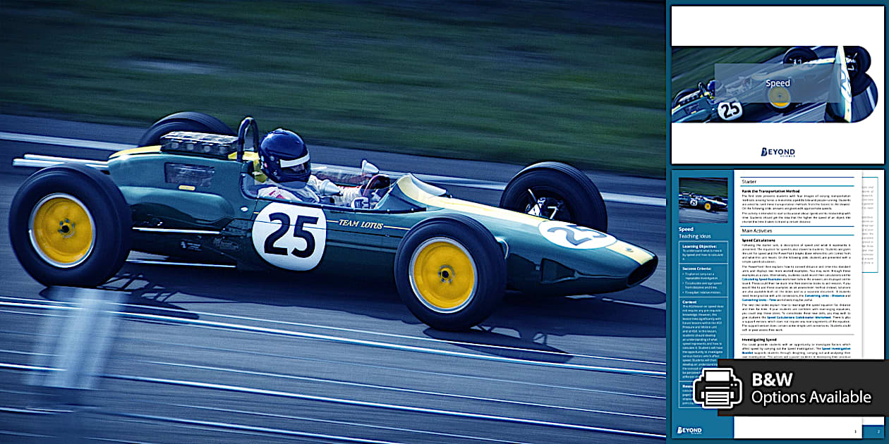 KS3 Motion and Pressure Lesson 1: Speed Physics | Beyond