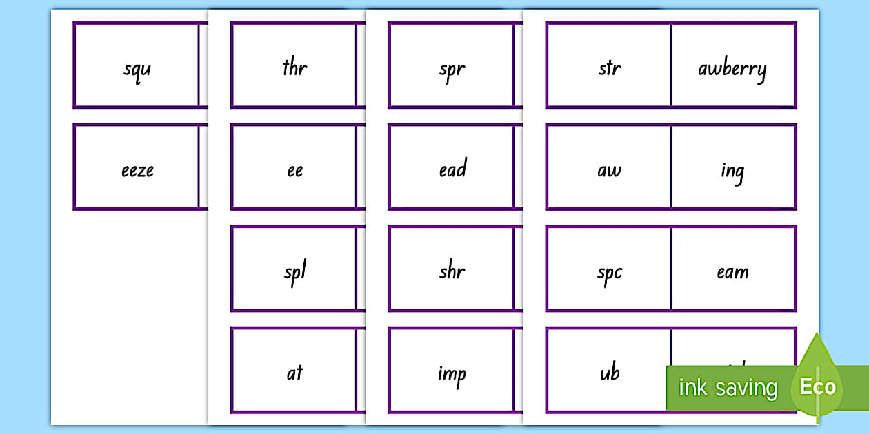 Triple Consonant Blends Matching Activity Cards - Twinkl