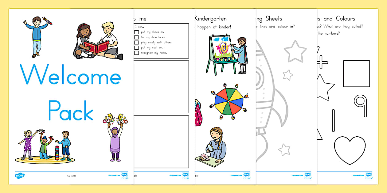 Kindergarten Worksheets Pack丨Back to Preschool. - Twinkl