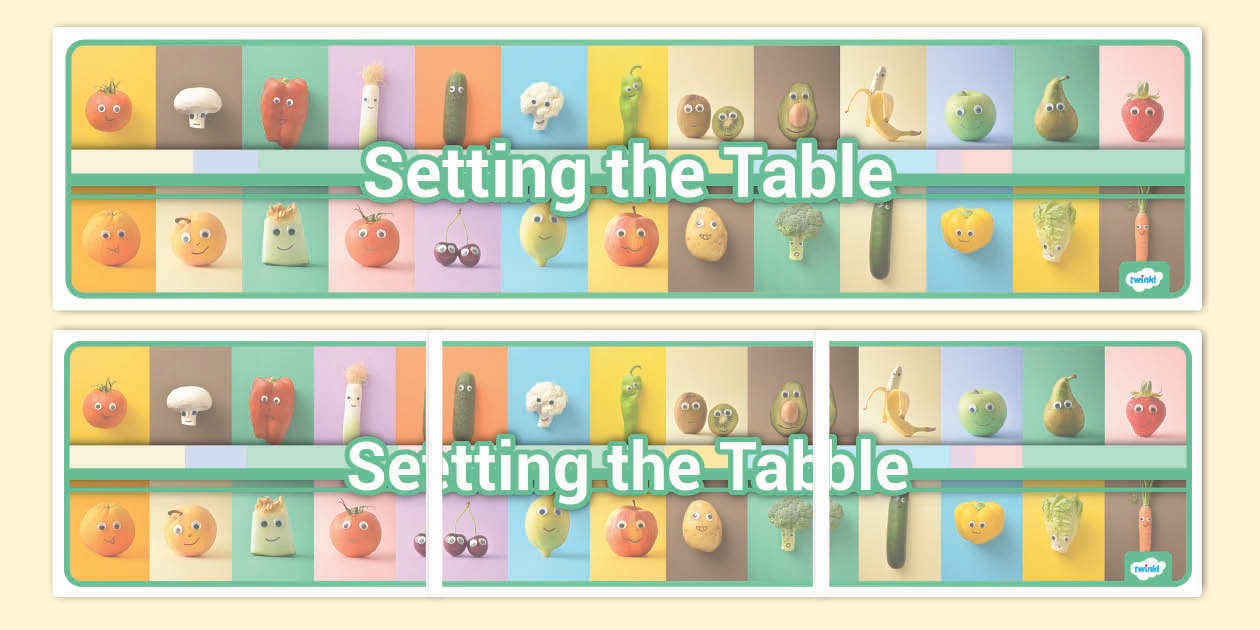 Setting the Table Display Banner (teacher made) - Twinkl