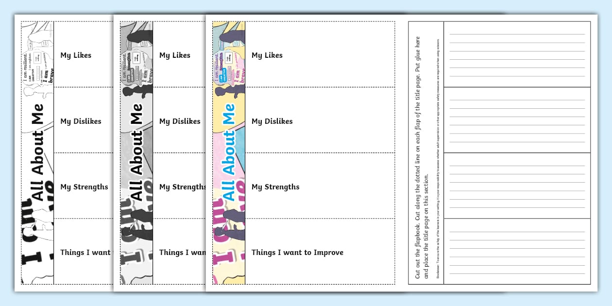 All About Me Flapbook Template (teacher made) - Twinkl