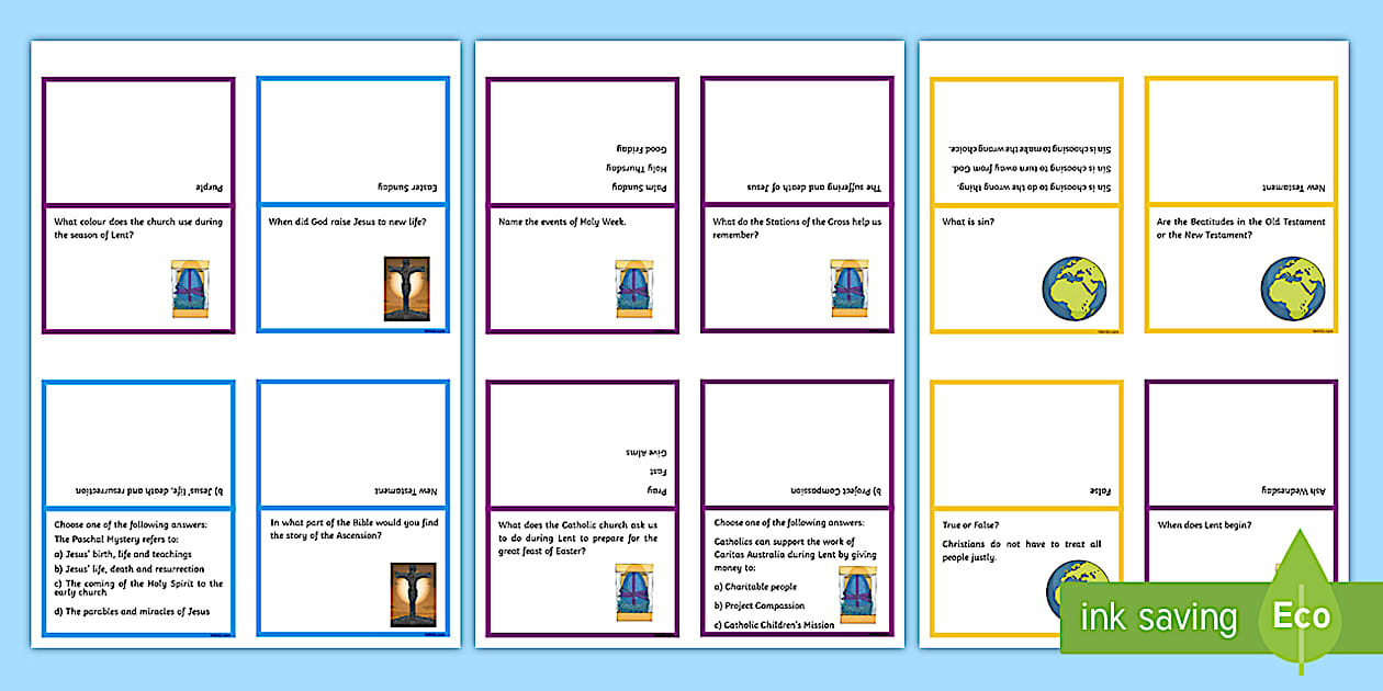 Y6 Religious Education Comprehension Question Cards - Twinkl