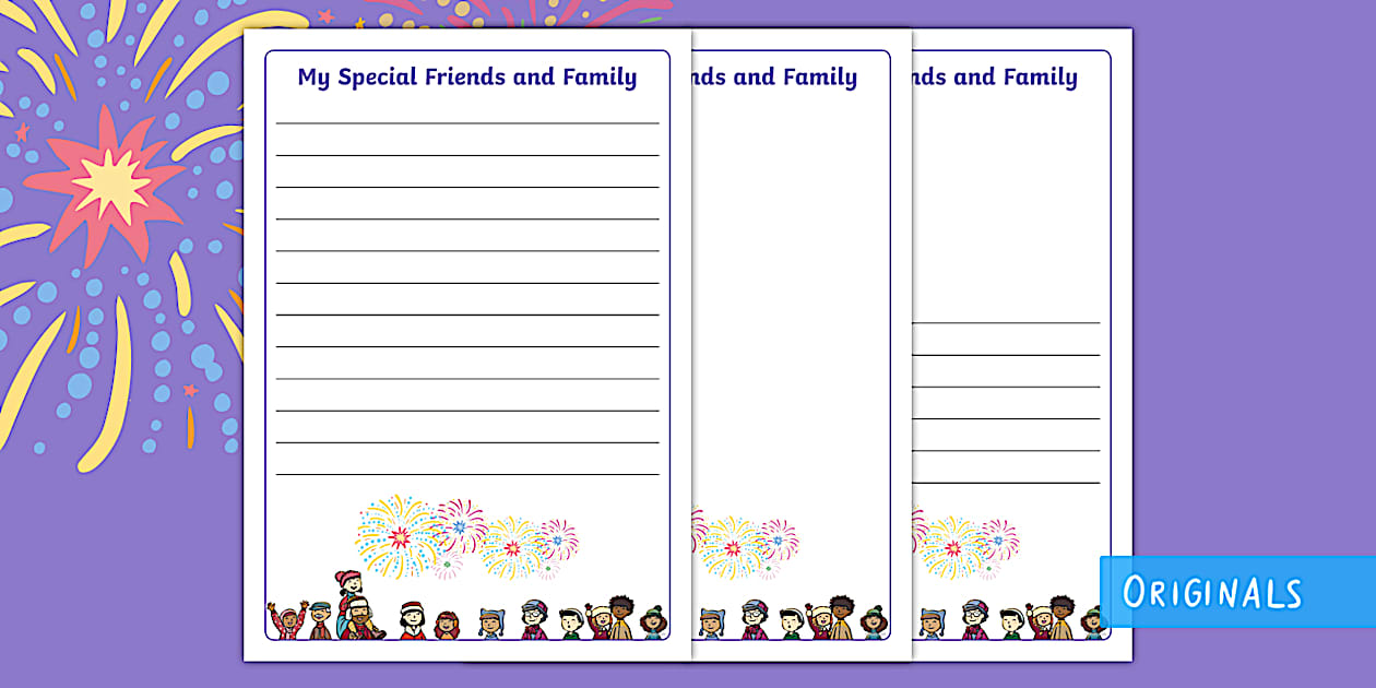 Sparks in the Sky Family Fun Writing Frames (teacher made)