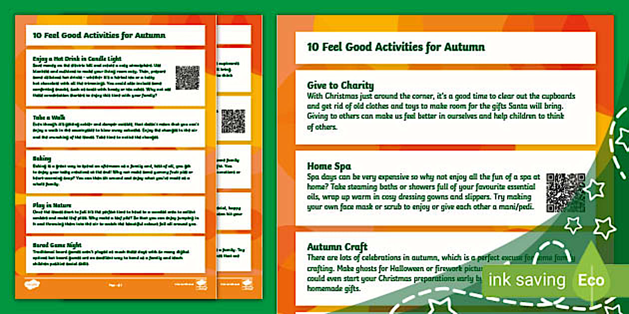 10 Feel Good Activities for Autumn (Teacher-Made) - Twinkl