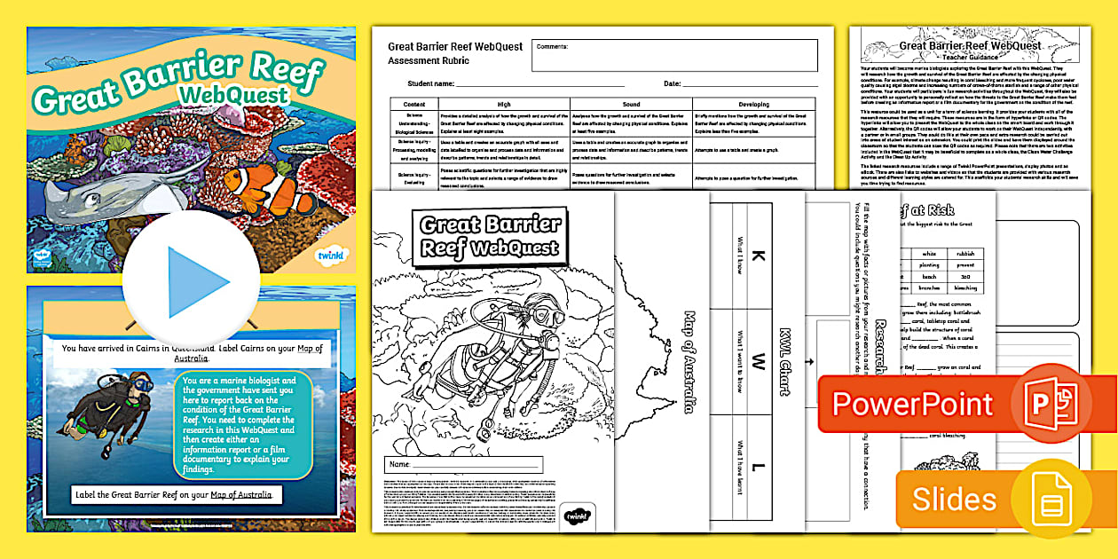 Great Barrier Reef WebQuest | Year 6 Science (teacher made)