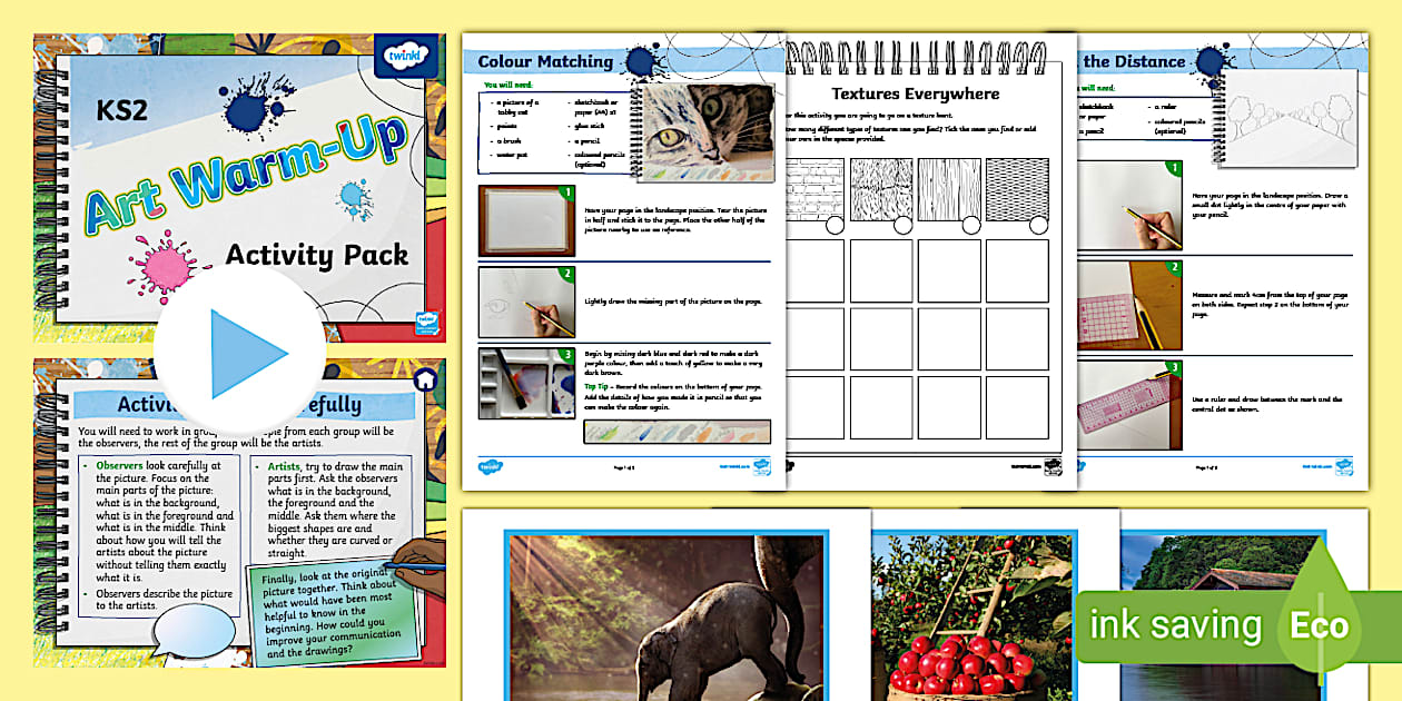 KS2 Art Warm-Up Activity Pack