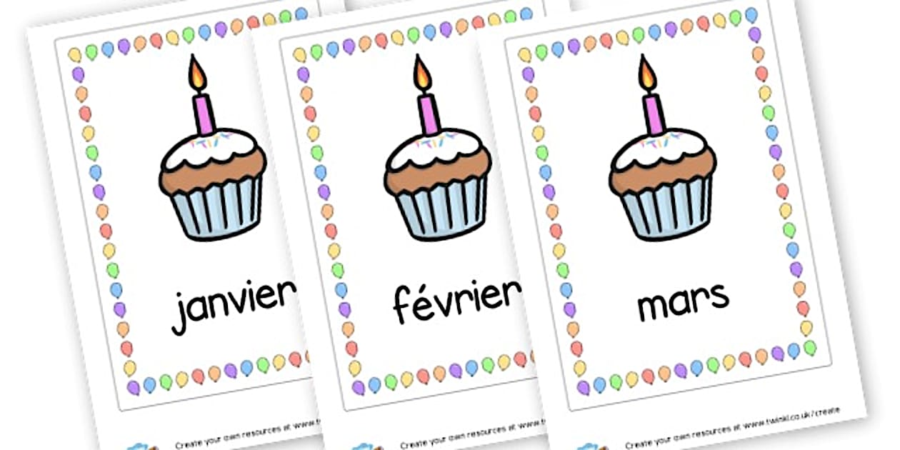 French Months Posters (teacher made) - Twinkl