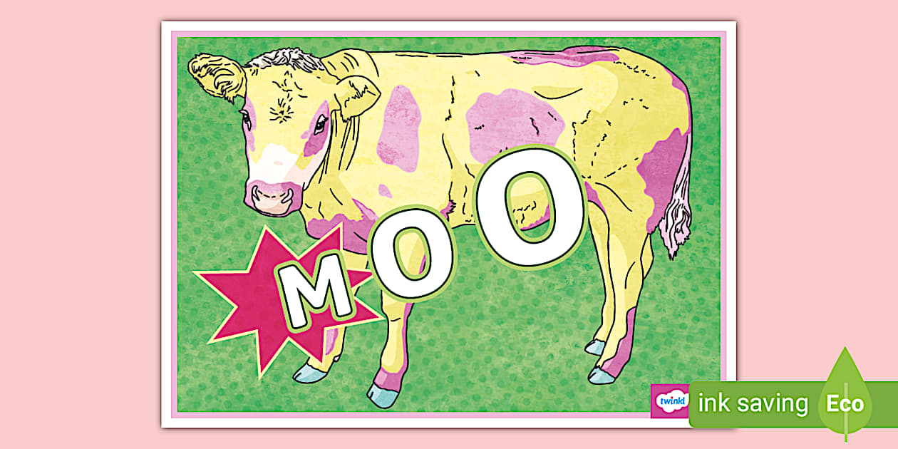 Cow Pop Art Display Poster (Teacher-Made) - Twinkl