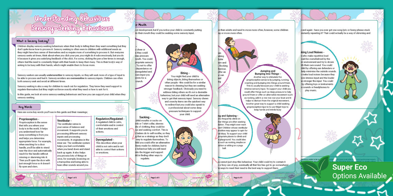 Understanding Behaviour: Sensory-Seeking Behaviours - Twinkl