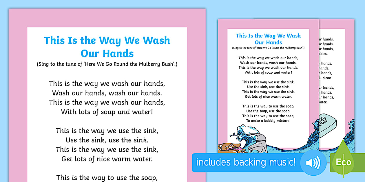 Editable This Is the Way We Wash Our Hands Song - Twinkl